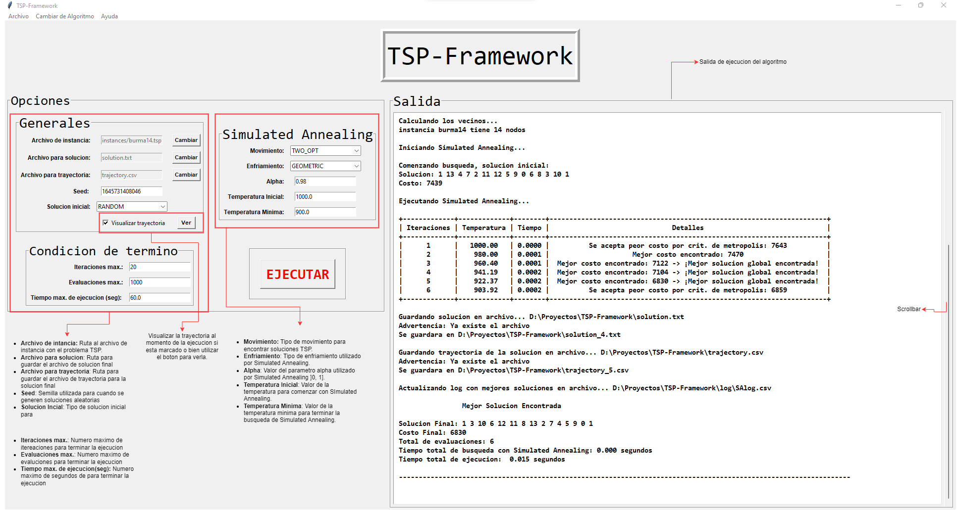 TSP Framework - Interfaz Gráfica